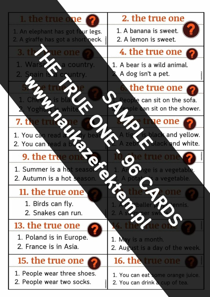 The true one – 96 cards