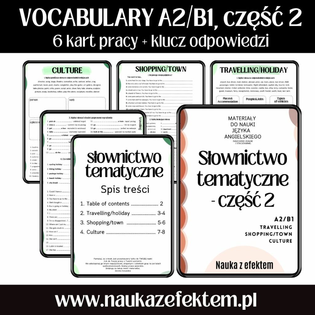 VOCABULARY 2 – Słownictwo tematyczne A2/B1