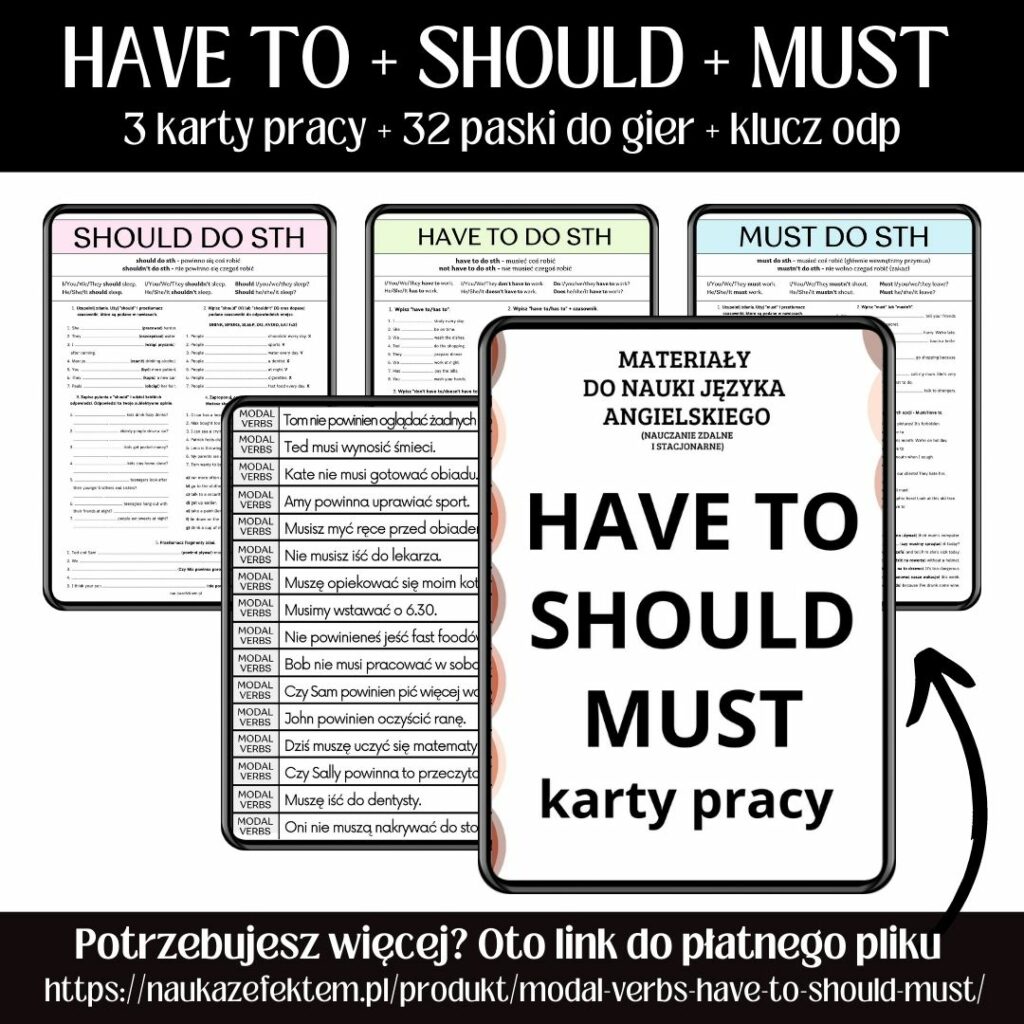 Modal Verbs – Have to/Should/Must