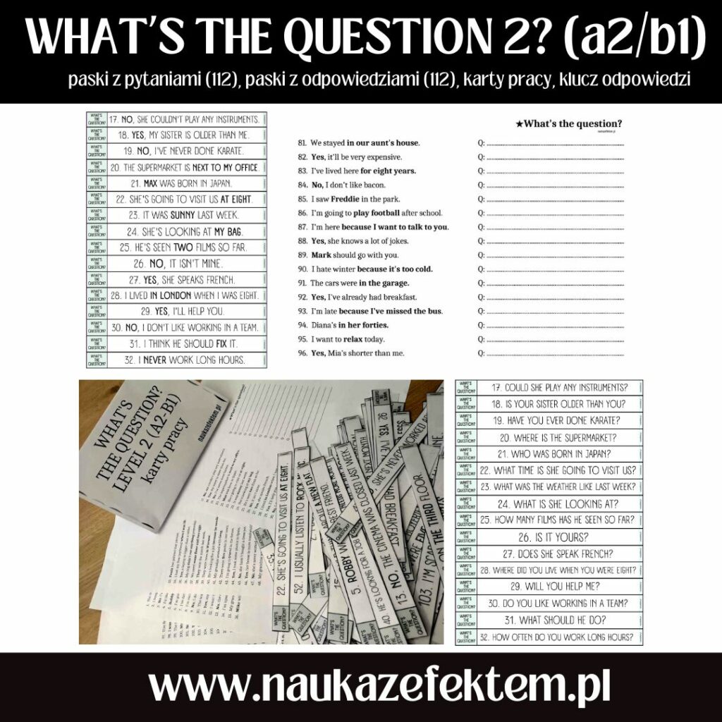 What’s the question 2? Poziom A2/B1