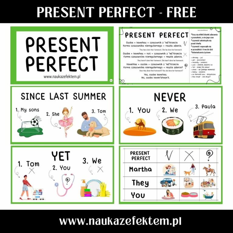 Present Perfect prezentacja + A4
