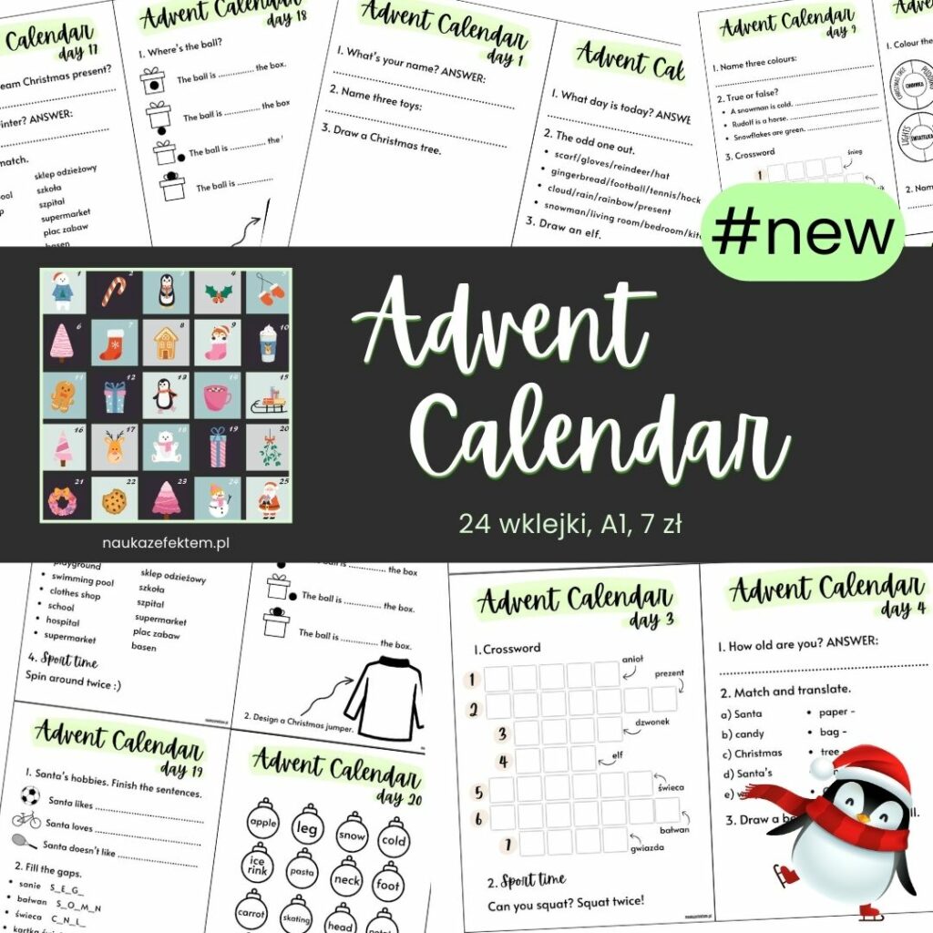 Advent Calendar, WKLEJKI A1
