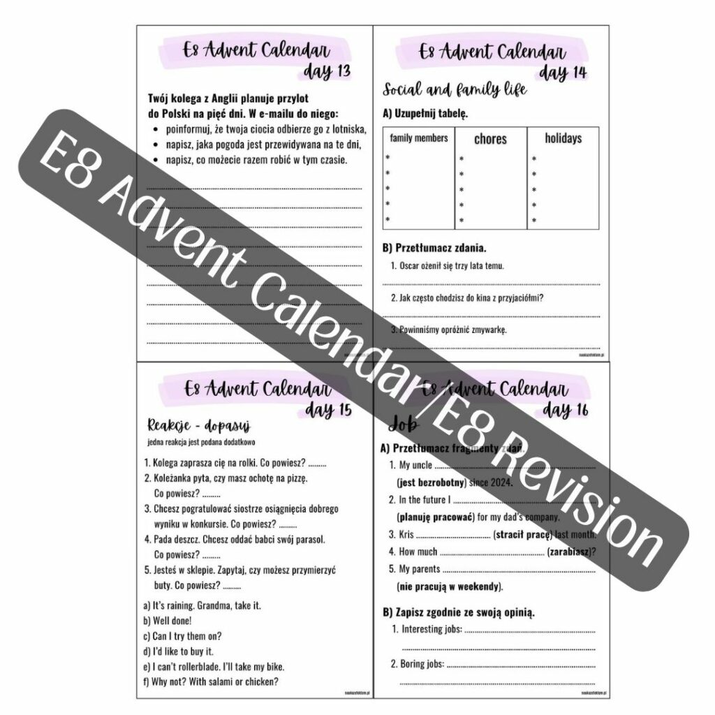 E8 Advent Calendar/E8 Revision